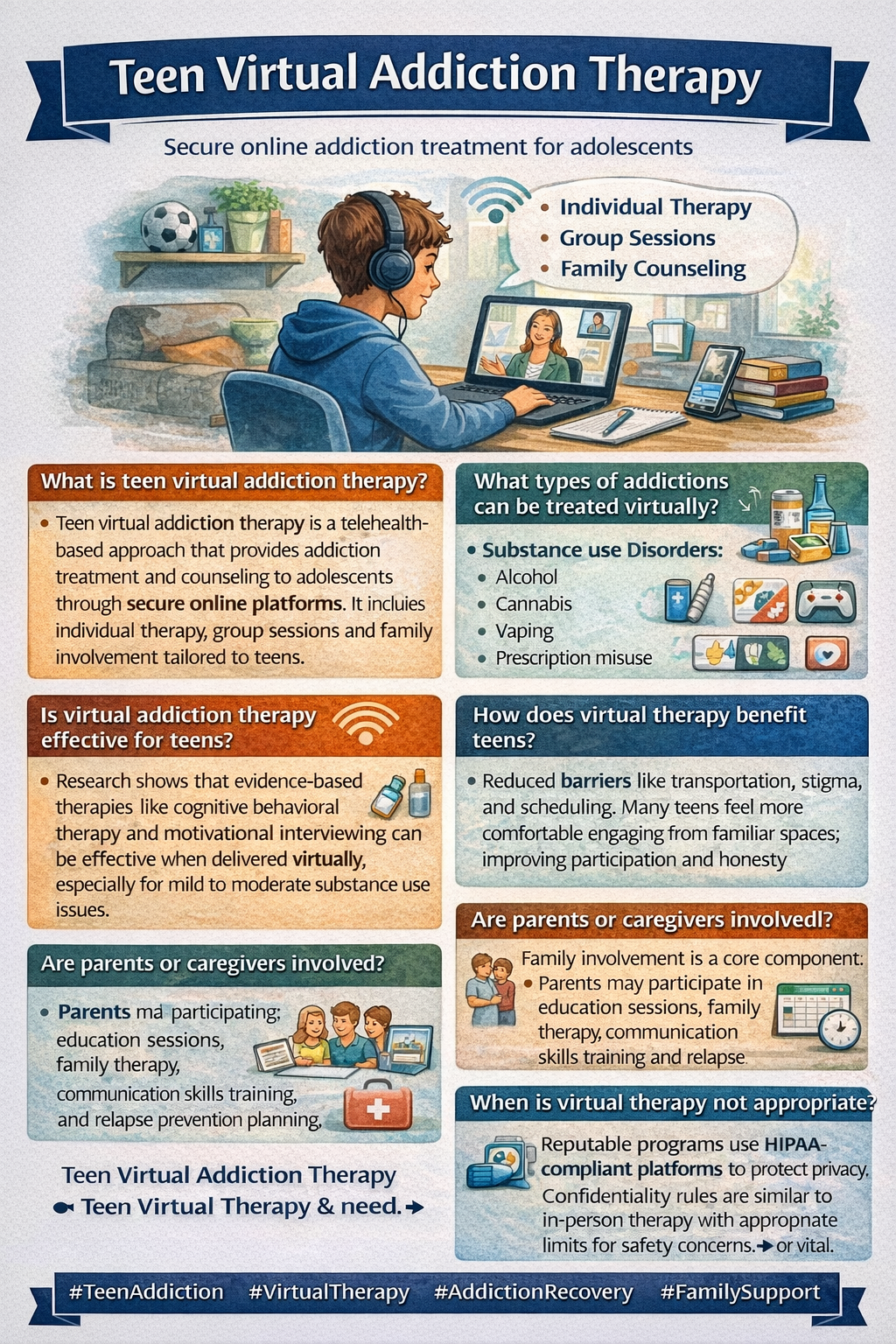 Teen Virtual Addiction Therapy - Addiction Treatment for You