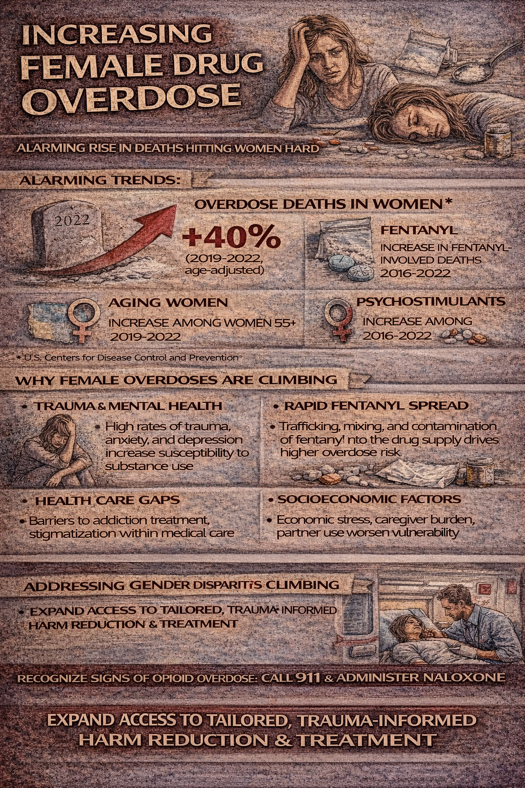Increasing Female Drug Overdoses - Addiction Treatment for You