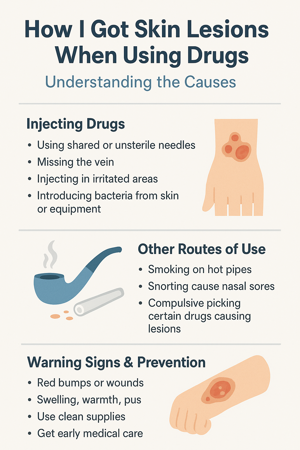 Skin Lesions from Drug Use - Addiction Treatment for You